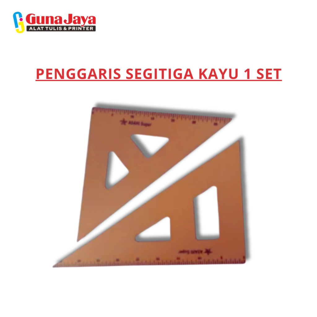 Jual PENGGARIS SEGITIGA KAYU 1SET | Shopee Indonesia