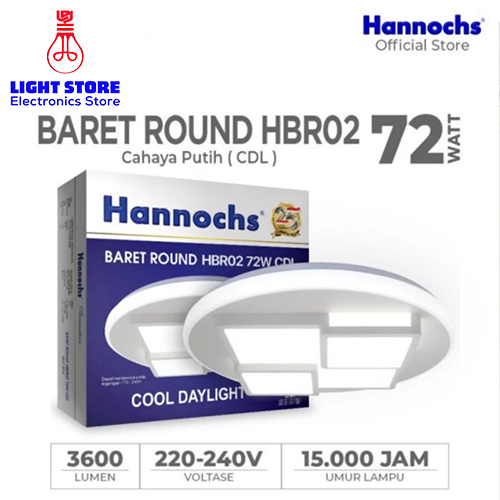 Jual HANNOCHS BARET ROUND HBR02 72 WATT CW Lampu Downlight LED Bulat ...