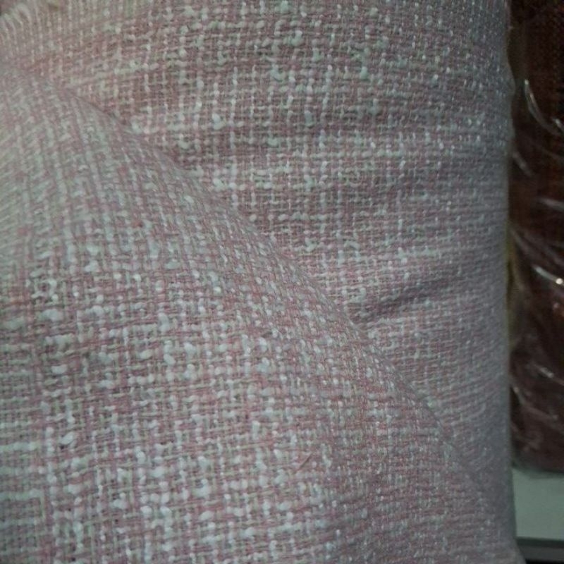 Jual Kain Bahan Woll Tweed Cnl soft Pink premium High Quality ( harga 1 ...