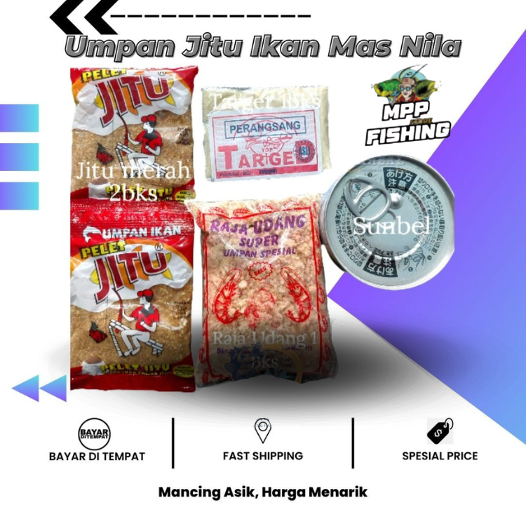 Jual Paket Hemat Umpan Pancing Ikan Mas Nila Jitu Gacor Siap Pakai ...