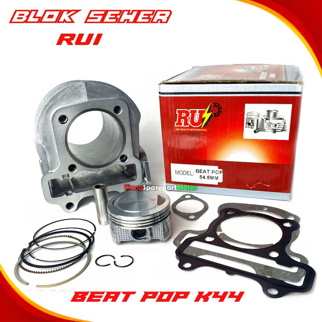 Jual BLOK SEHER BEAT POP RUI BEAT ESP K44 STATER HALUS 54,5 BORE UP ...