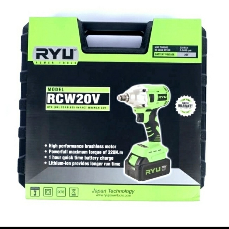 Jual RYU CORDLESS IMPACT WRENCH RCW 20V | Shopee Indonesia