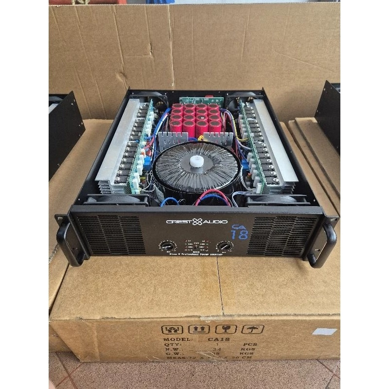 Jual POWER AMPLIFIER CREST AUDIO CA18/CA 18 BODY PANJANG 4 KIPAS ...