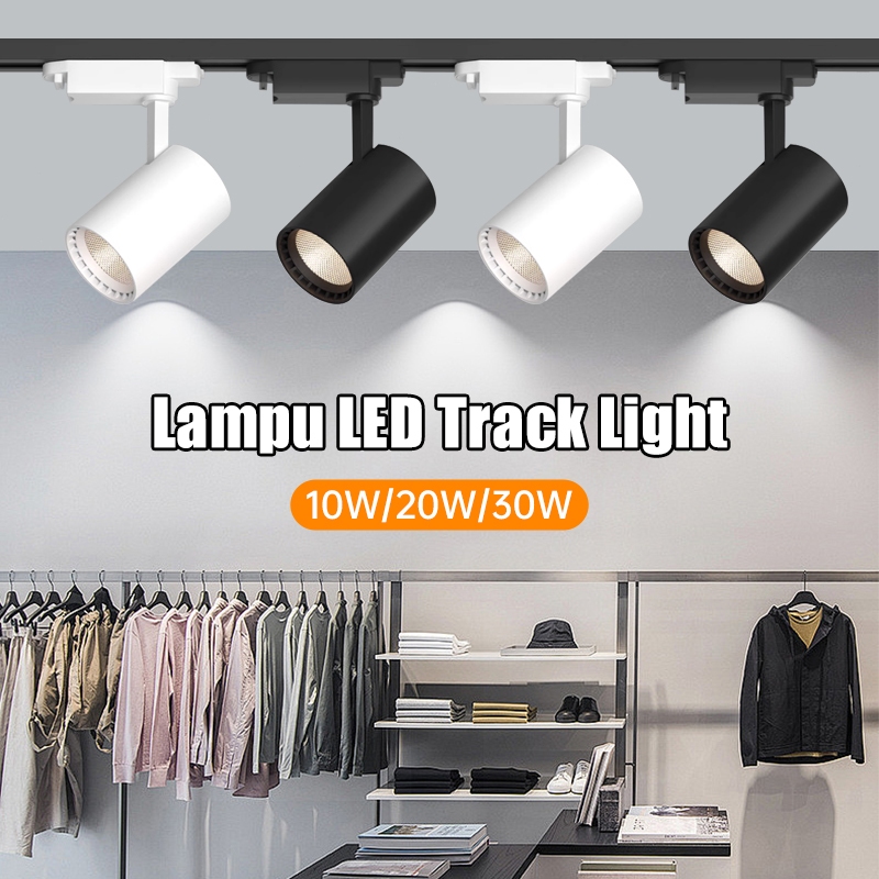 Jual LED Track Light Sorot 10W/20W/30W dengan Rel & Fiting - Lampu ...