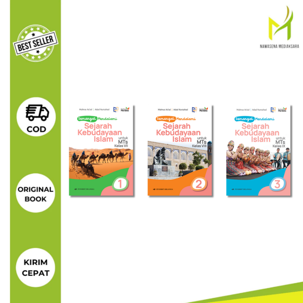 Jual Semangat Mendalami Sejarah Kebudayaan Islam MTS 7 8 9 - Penerbit Erlangga | Shopee Indonesia