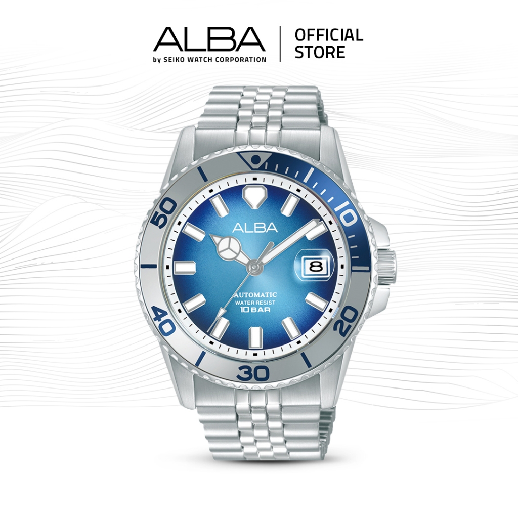 Jual Alba Mechanical Jam Tangan Pria AU4059 / AU4059X1 Automatic Blue ...