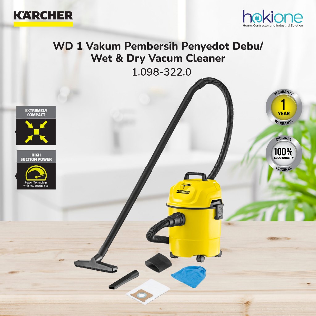 Jual Karcher WD 1 Classic *KAP Vacuum Cleaner Wet & Dry | Shopee Indonesia