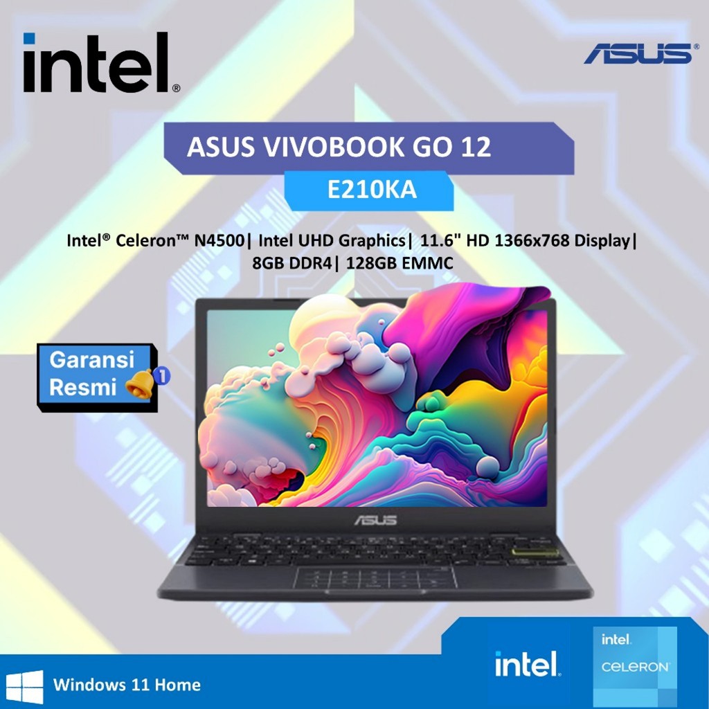 Jual Asus VivoBook Go 12 E210KA N4500 8GB/128GB 12 inch FHD Win11 ...