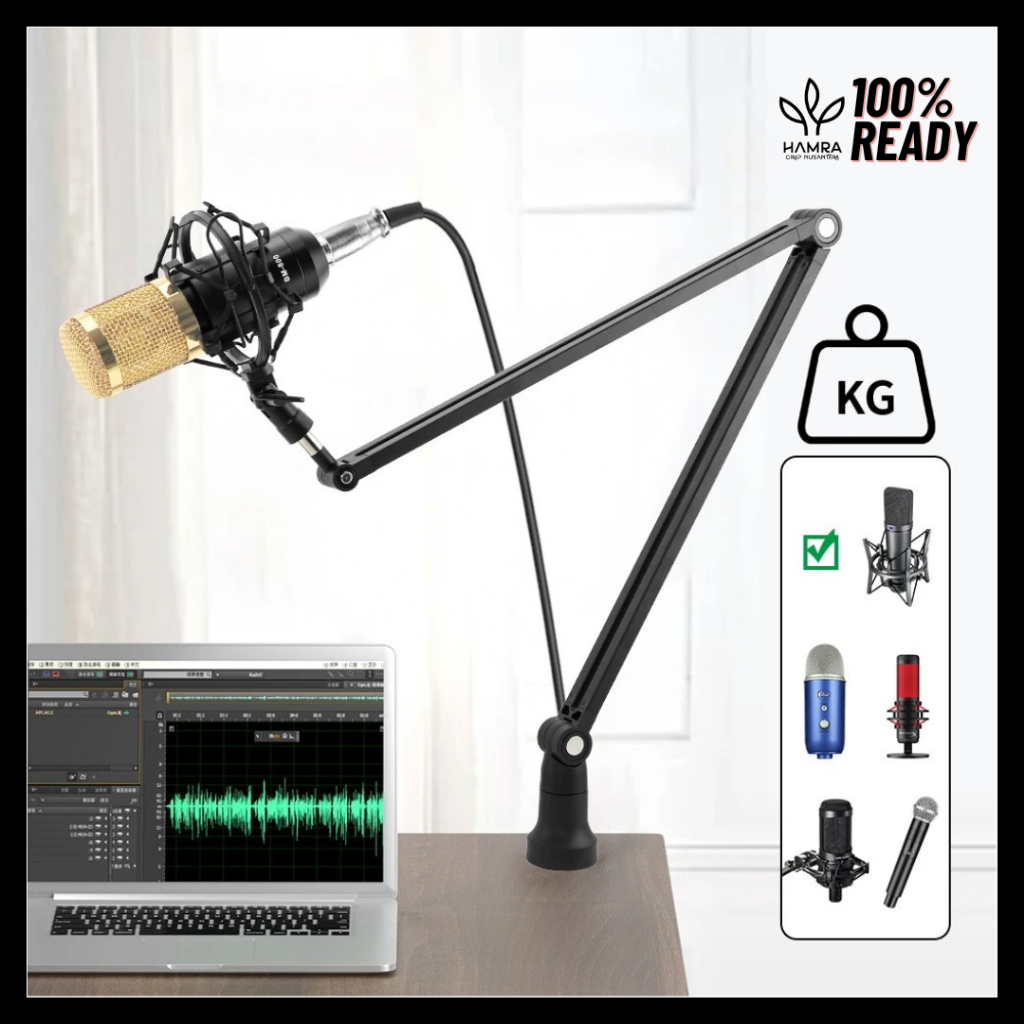 Jual Stand Mic Meja / Stand Mic Meja Boom Arm Microphone Suspension ...