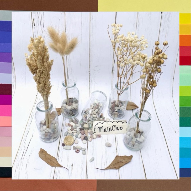 Jual Hiasan Bunga Kering Rustik dalam Vas Estetik Dried Flower Lagurus ...