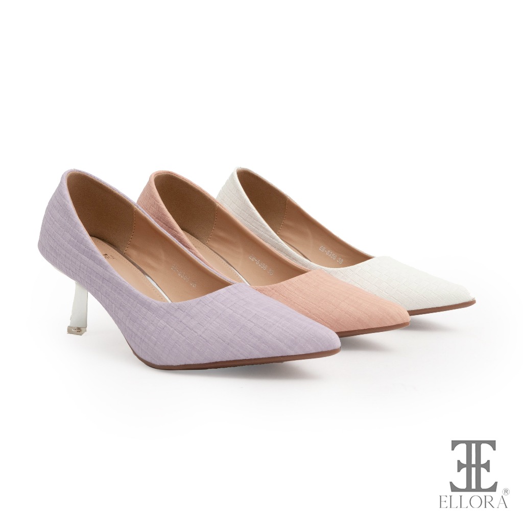 Jual ELLORA EB-8356 Sepatu Heels Wanita Kerja Import 7cm | Shopee Indonesia