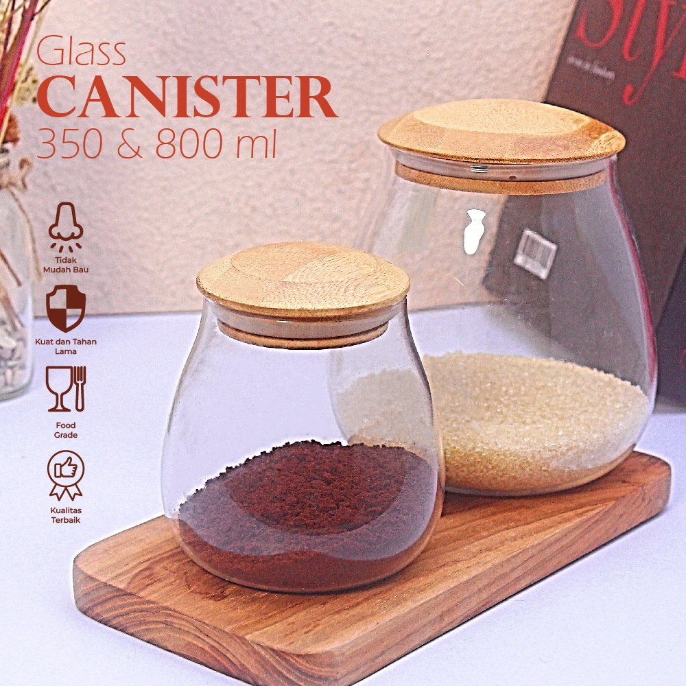 Jual Toples Kaca Bulat Storage Jar Borosilicate Kedap Udara ( diameter ...