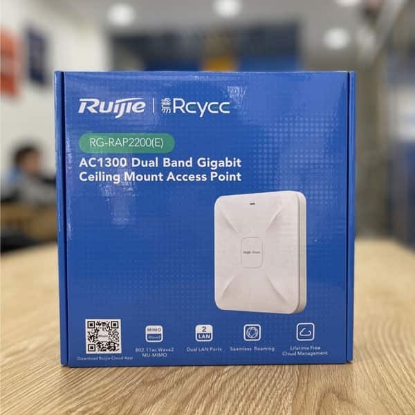 Jual RUIJIE RG-RAP2200E AC1300 Dual Band Ceiling Access Point Rujie_GFO ...