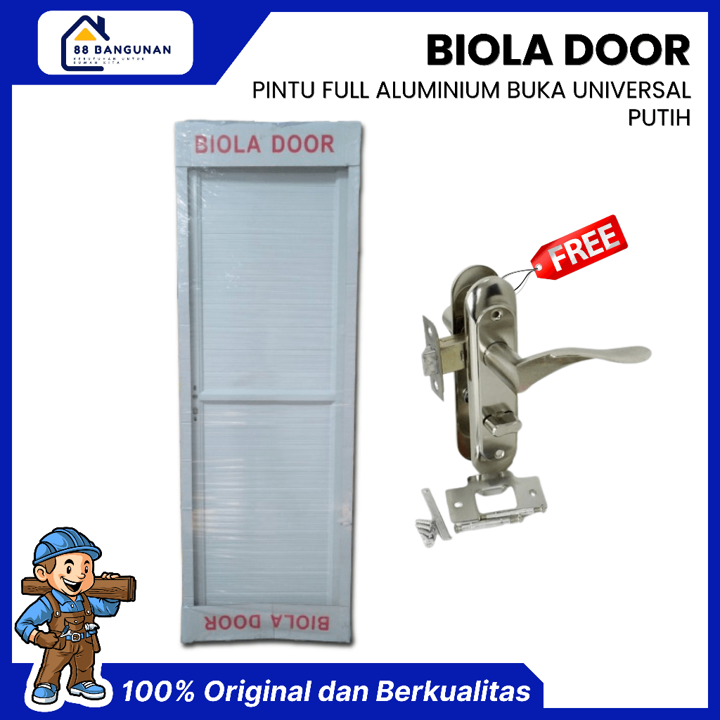 Jual Biola Door - [Packing Peti Kayu] Pintu Kamar Mandi Full Aluminium ...