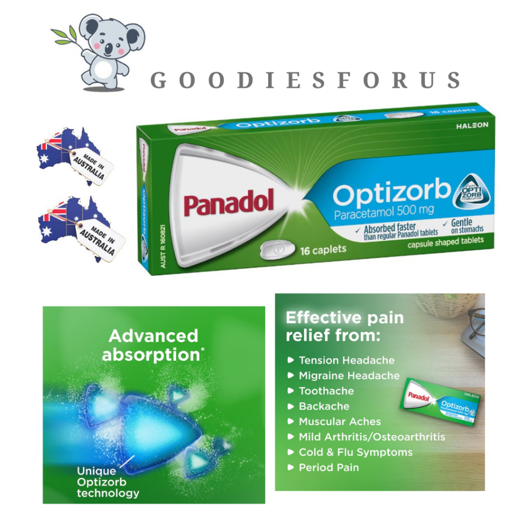 Jual Panadol With Optizorb Paracetamol For Fast Pain Relief 500mg 16 ...