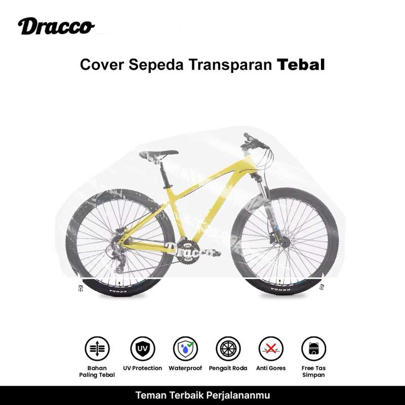 Jual Cover Sepeda Transparan Tebal Premium DRACCO Waterproof Anti Gores ...