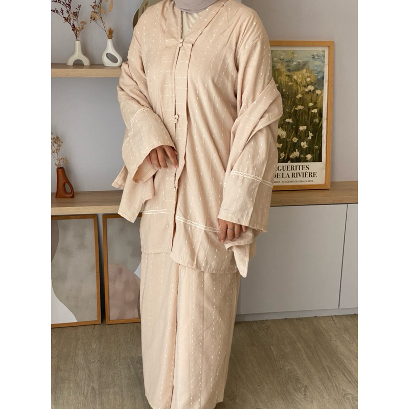 Jual SELENDANG - Harmoni Raya Set - Set Melayu Linen Lilyrose | Shopee ...