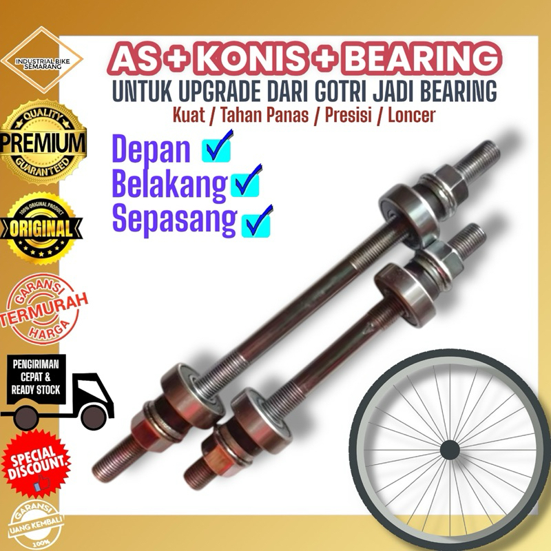 Jual ( KOMPLIT KONIS + AS + BEARING ) As Poros Konis Cones Kones Ponis ...