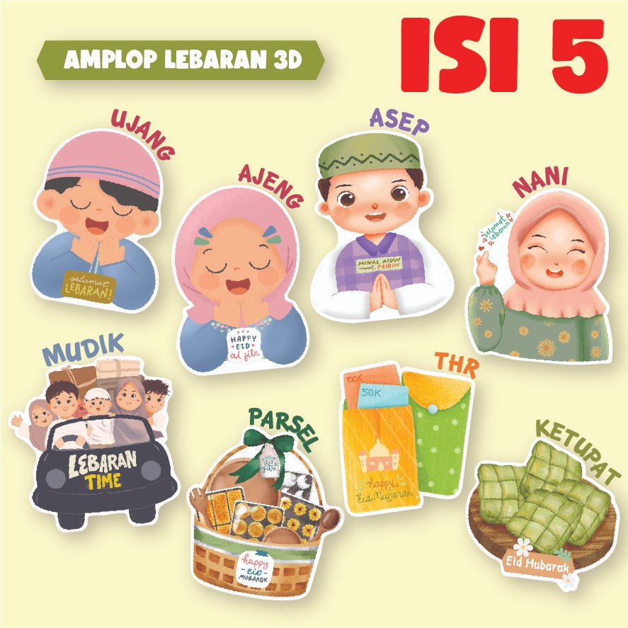 Jual Amplop Lebaran Karakter Viral 3D Premium | Shopee Indonesia