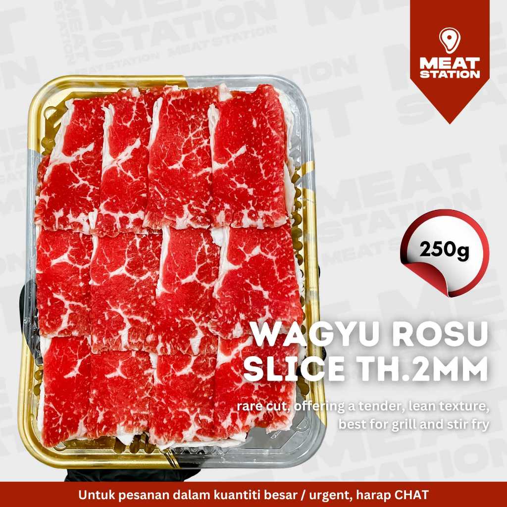 Jual Wagyu Rosu Slice Th. 2mm 250g / Beef Slice Cut / Daging Sapi Shabu ...