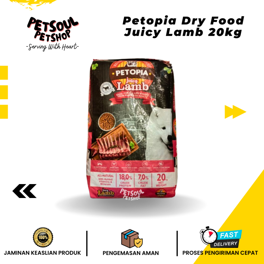 Jual Petopia Dry Food Juicy Lamb 20 Kg - BY INSTAN | Shopee Indonesia