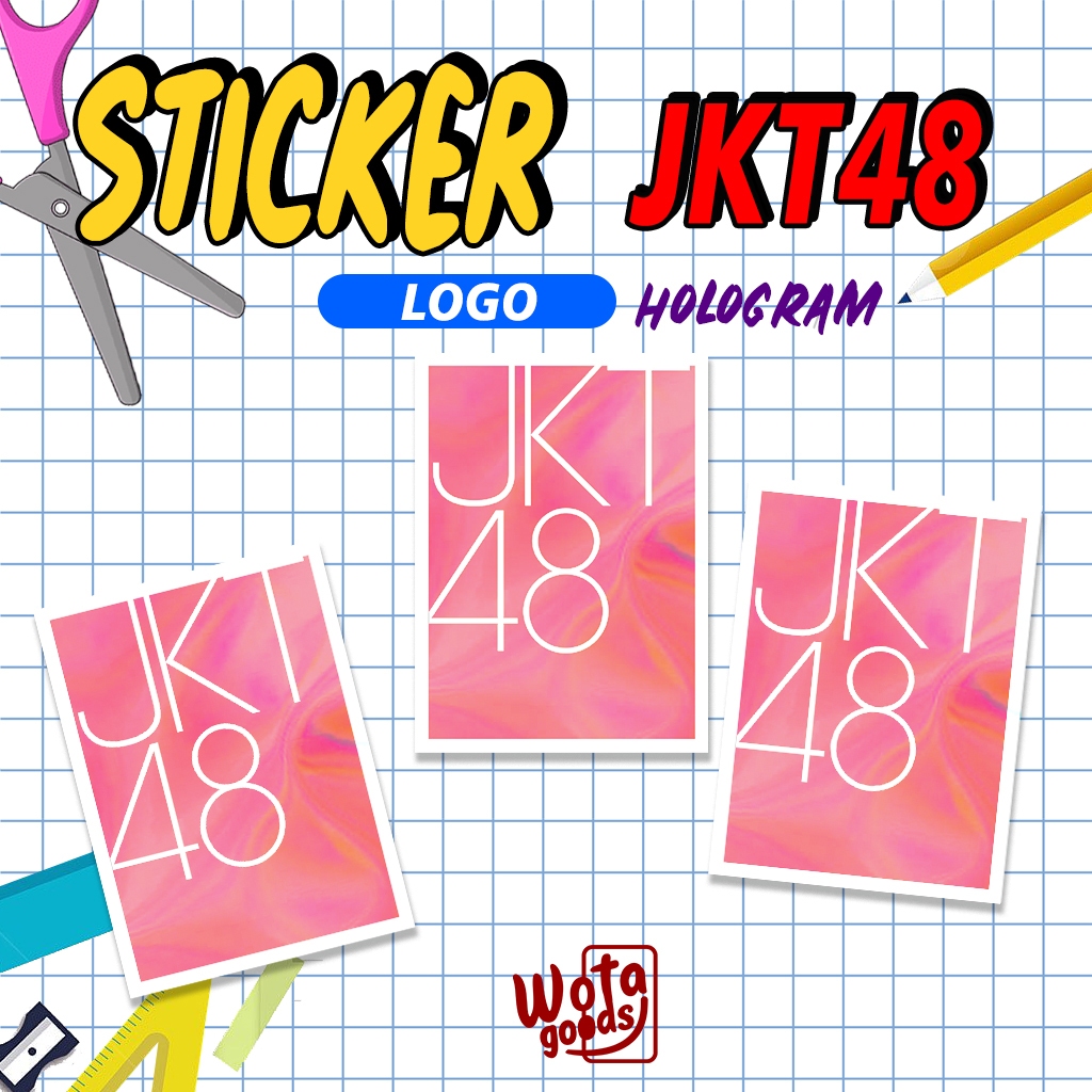 Jual STIKER JKT48 HOLOGRAM LOGO MERAH - STICKER IDOL GRUB - WOTA ...