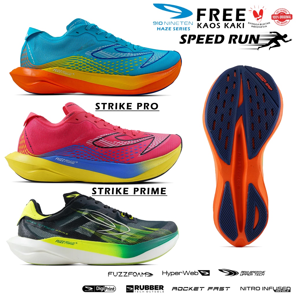 Jual Sepatu Lari Ringan Merk 910 Haze Strike Pro Haze Strike Prime ...