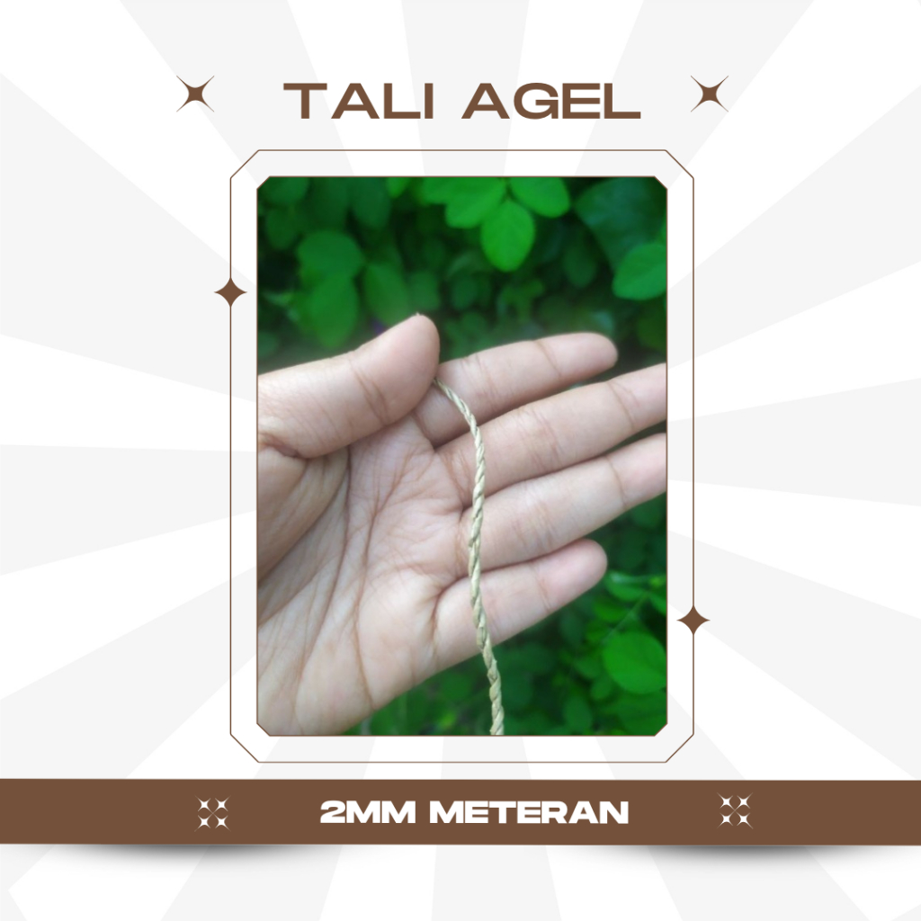 Jual Tali Agel 2mm panjang meteran tali kerajinan tangan tali untuk ...