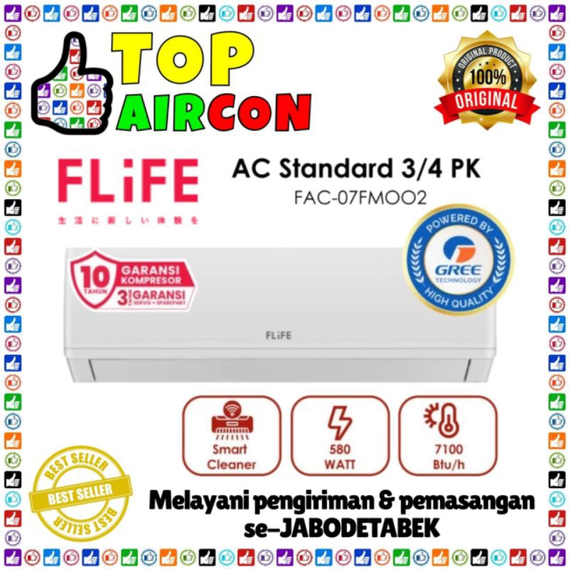 Jual AC FLIFE SPLIT 3/4 PK FAC - 07 FM002 STANDAR SERIES UNIT ONLY ...