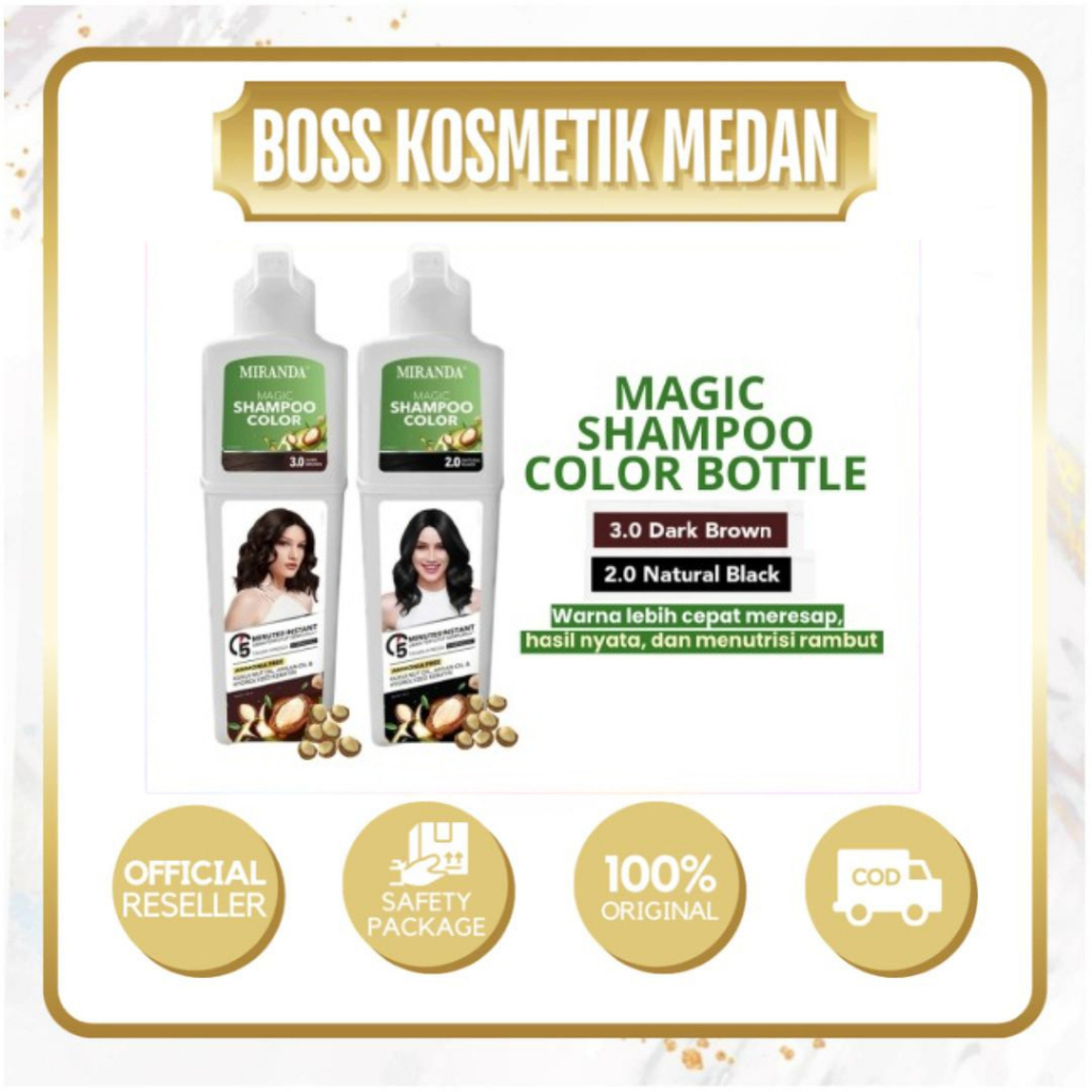 Jual Miranda Magic Shampoo Color Bottle Pewarna Rambut BOTOL | Shopee ...