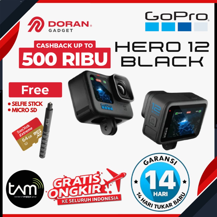 Jual GoPro Hero 12 Black Action Camera Go Pro 12 Action Cam Garansi Resmi | Shopee Indonesia