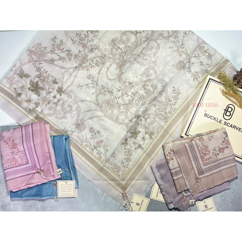 Jual [Uni Una] Hijab Buckle Scarves Motif Series 05 - Box | Shopee ...