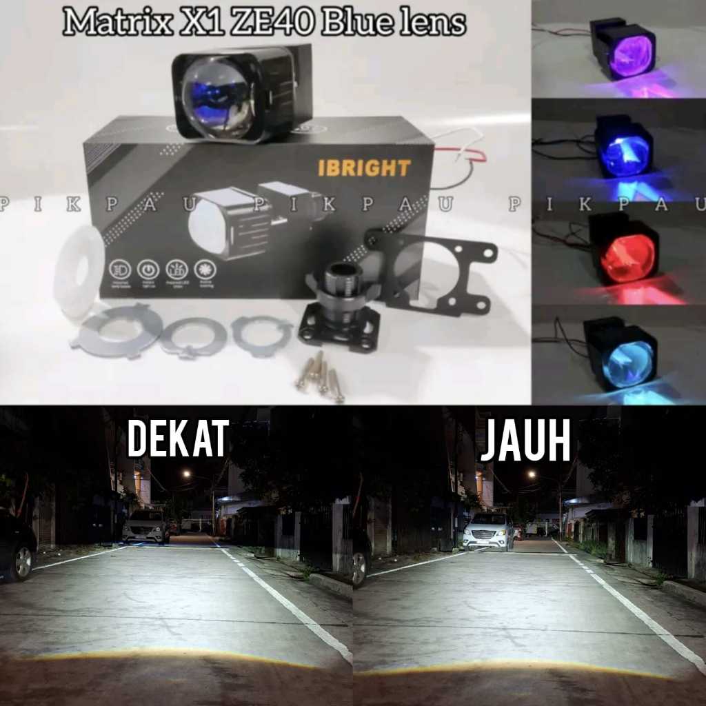 Jual IBRIGHT Lampu Utama Biled Matrix 1,5inc ZE40 Dan ZE41 Dengan Devil ...