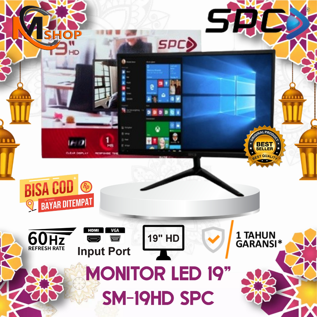 Jual LED Monitor 19" inch Full HD HDMI VGA Input SPC Murah Garansi ...