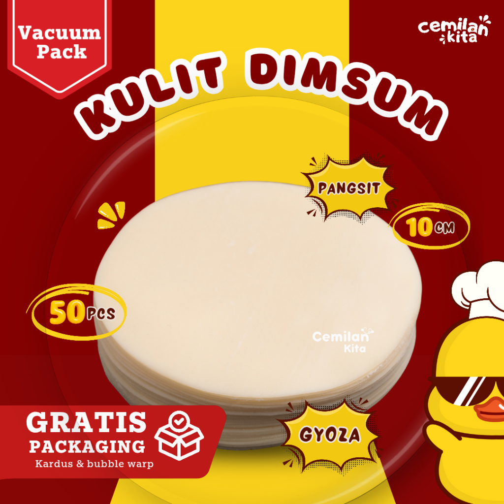 Jual Kulit Dimsum / Gyoza / Pangsit Bulat Lentur ( Vacuum Pack ) Size ...