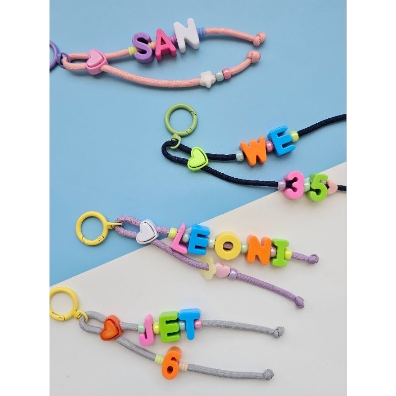 Jual Bag Charm Keychain Huruf Gantungan Hape Custom Nama Keychain ...