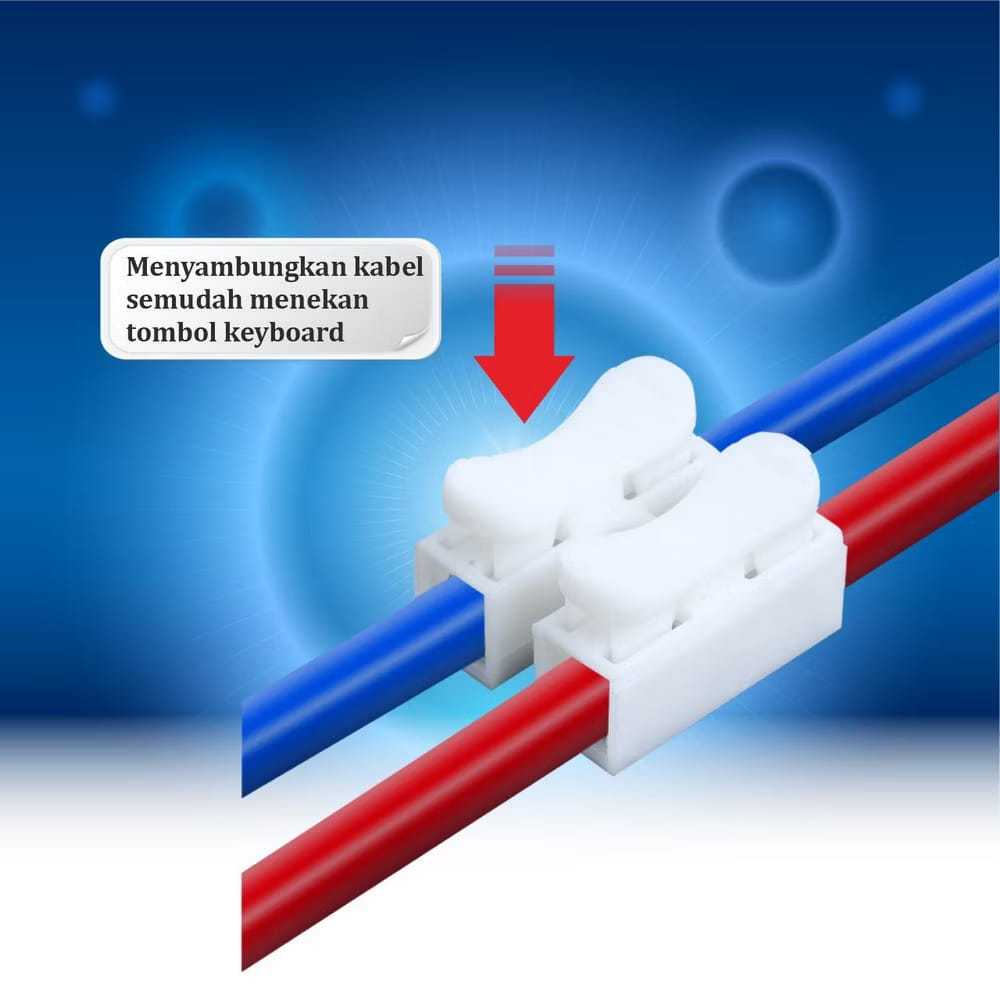 Jual Quick Connect 2 Wire Connector Spring Terminal Socket Sambungan ...