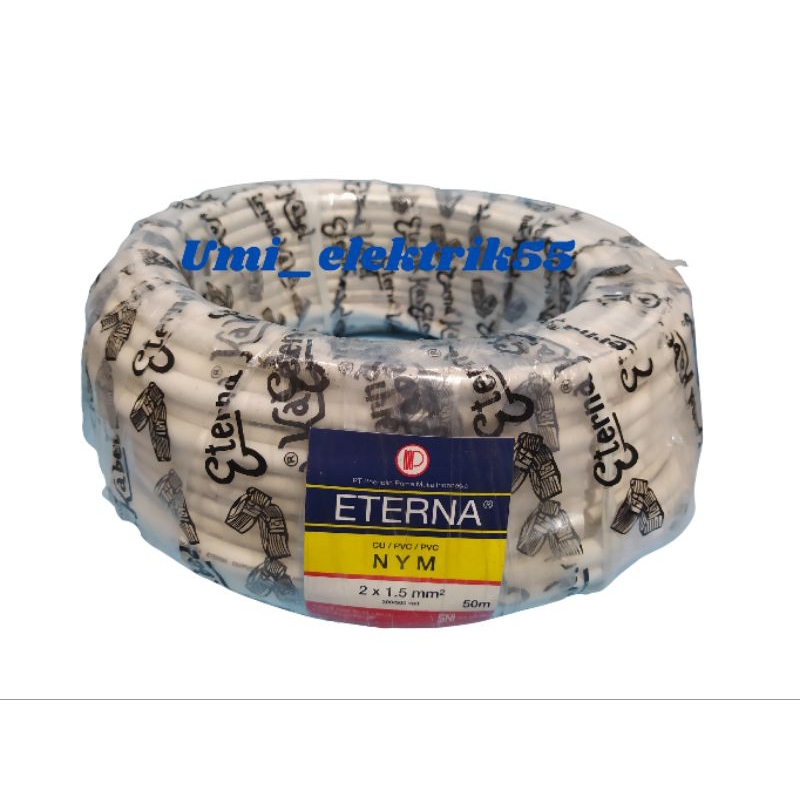 Jual KABEL ETERNA NYM 2x1,5 50 meter SNI LMK | Shopee Indonesia