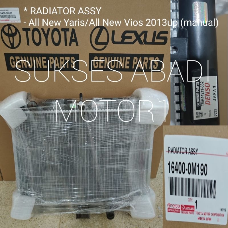 Jual RADIATOR ASSY ALL NEW YARIS VIOS GEN 3 MANUAL 2013UP ORIGINAL ...
