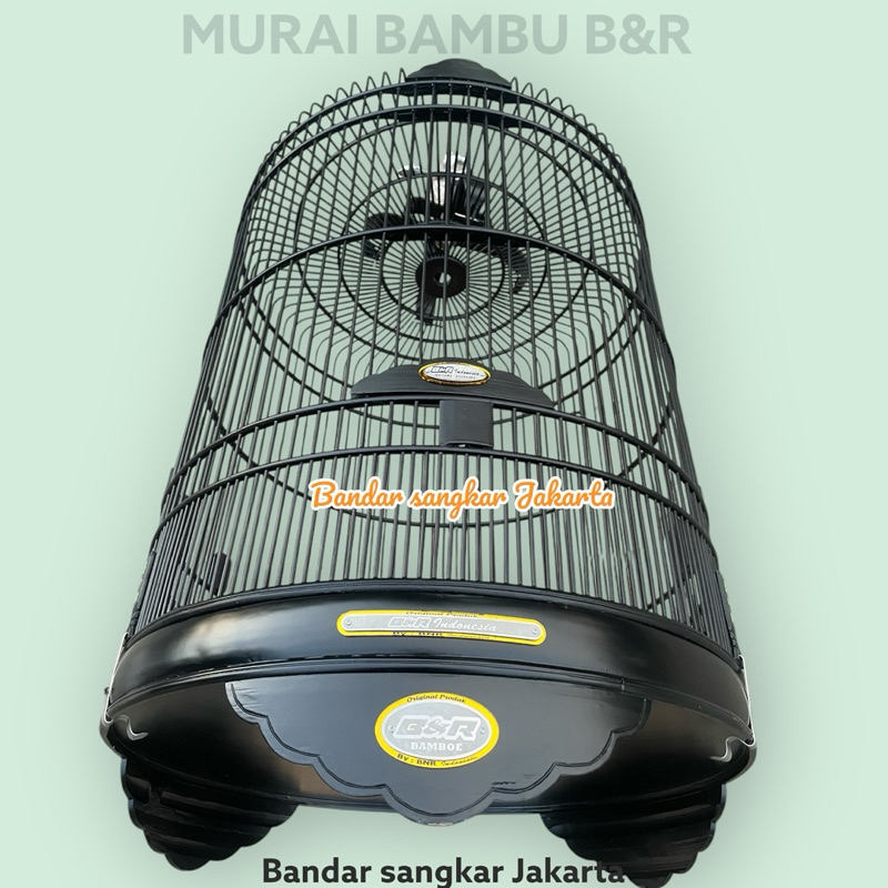 Jual sangkar kandang murai bnr bambu natural black doff | Shopee Indonesia
