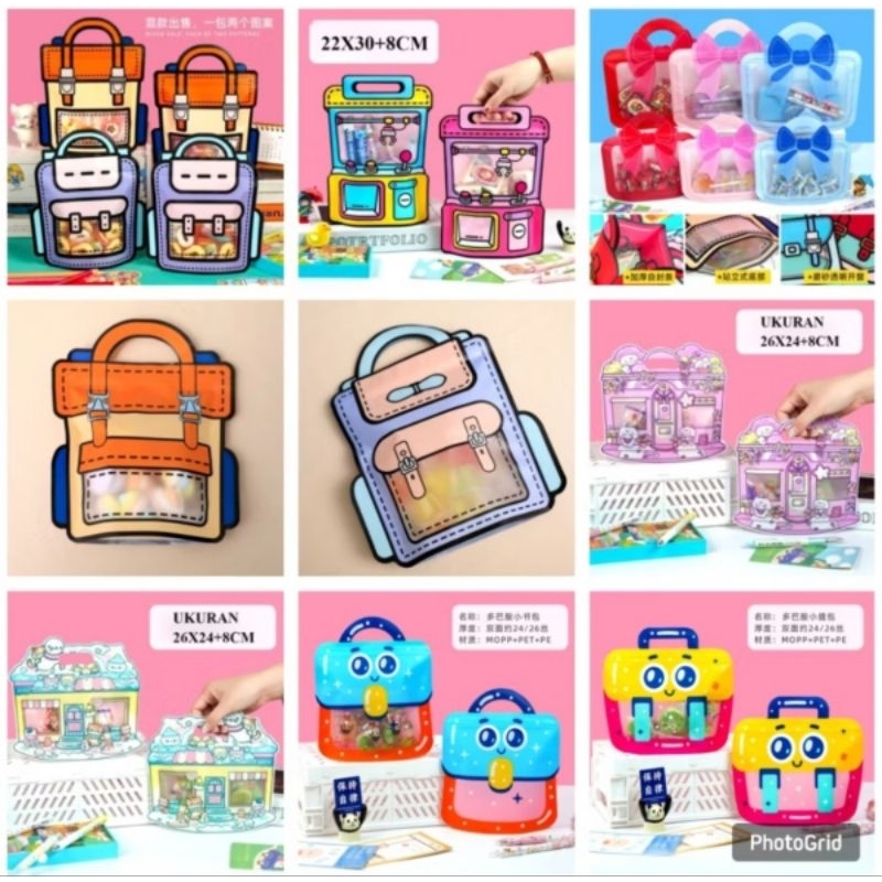 Jual La Felicia Plastik Goodie Bag Besar Ziplock 3D Anti Air ...