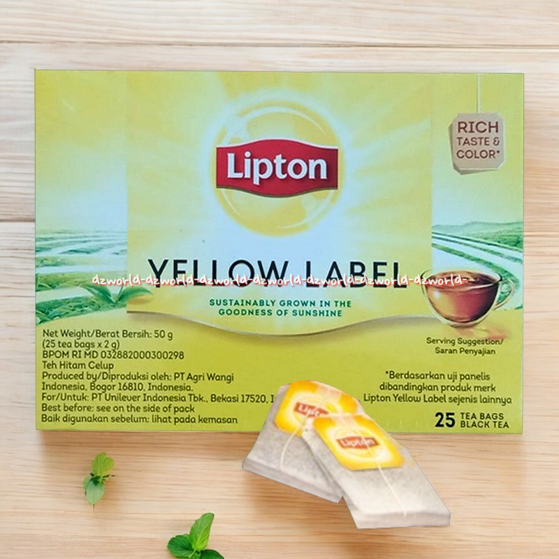 Jual Lipton Yellow Label 25sachet Teh Hitam Celup Yang Dapat Melarutkan ...