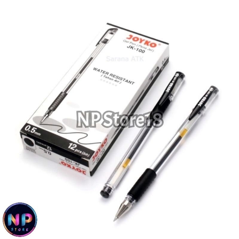 Jual Pulpen Gel (Pena Jel) Merk Joyko Type JK-100 Warna Hitam Per Lusin ...