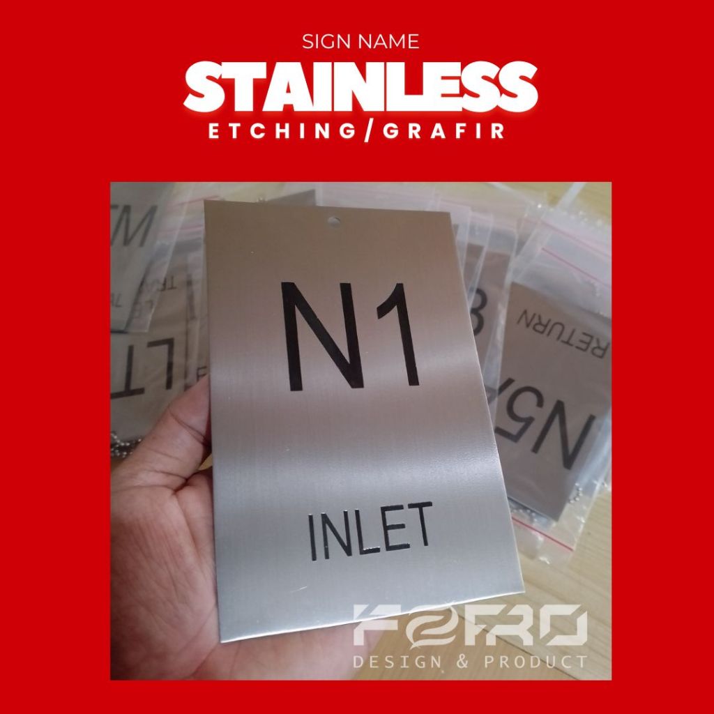 Jual Plat stainless grafir/etching custom desain dan ukuran | Shopee ...