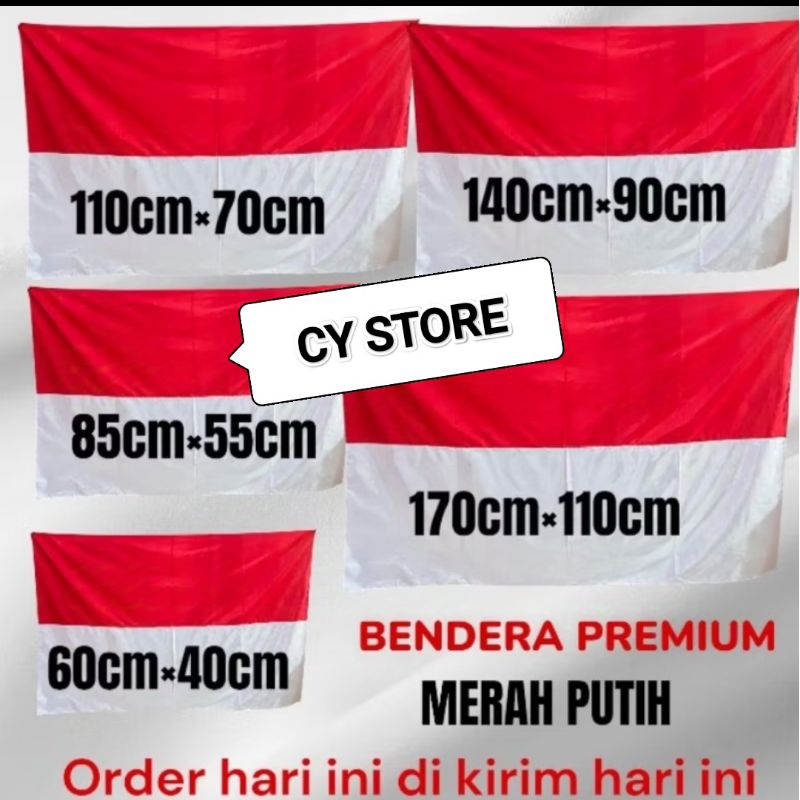 Jual BENDERA MERAH PUTIH KAIN GRADE A (ALL SIZE) | Shopee Indonesia