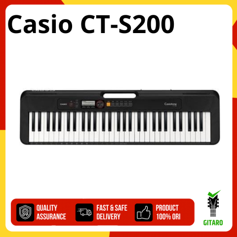Jual Portable Keyboard Casio CTS 200 CT-S200 Black | Shopee Indonesia