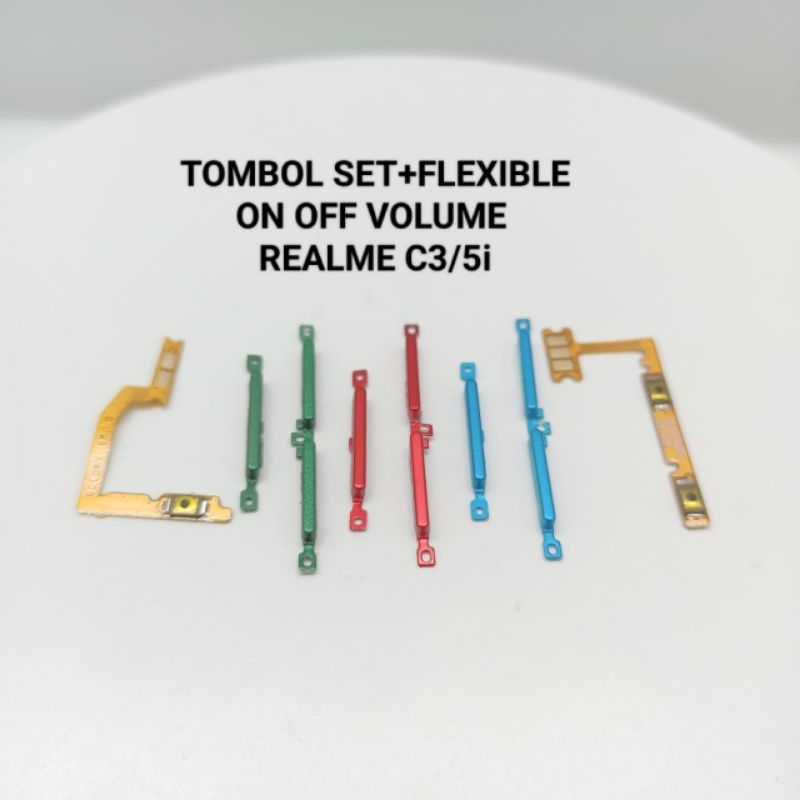 Jual TOMBOL SET KOMPLIT +FLEXIBLE ON OFF VOLUME REALME 5i/REALME C3 | Shopee Indonesia