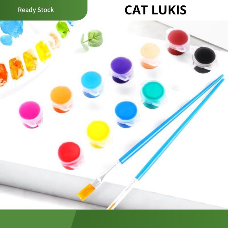Jual Cat akrilik Set 6 Warna 12 Warna/Cat Akrilik Kanvas Lukisan Kanvas ...