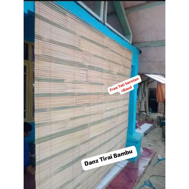 Jual Tirai Bambu gulung outdoor / wide gulung/ Tirai bambu gulung Murah Meriah polos free alat ...