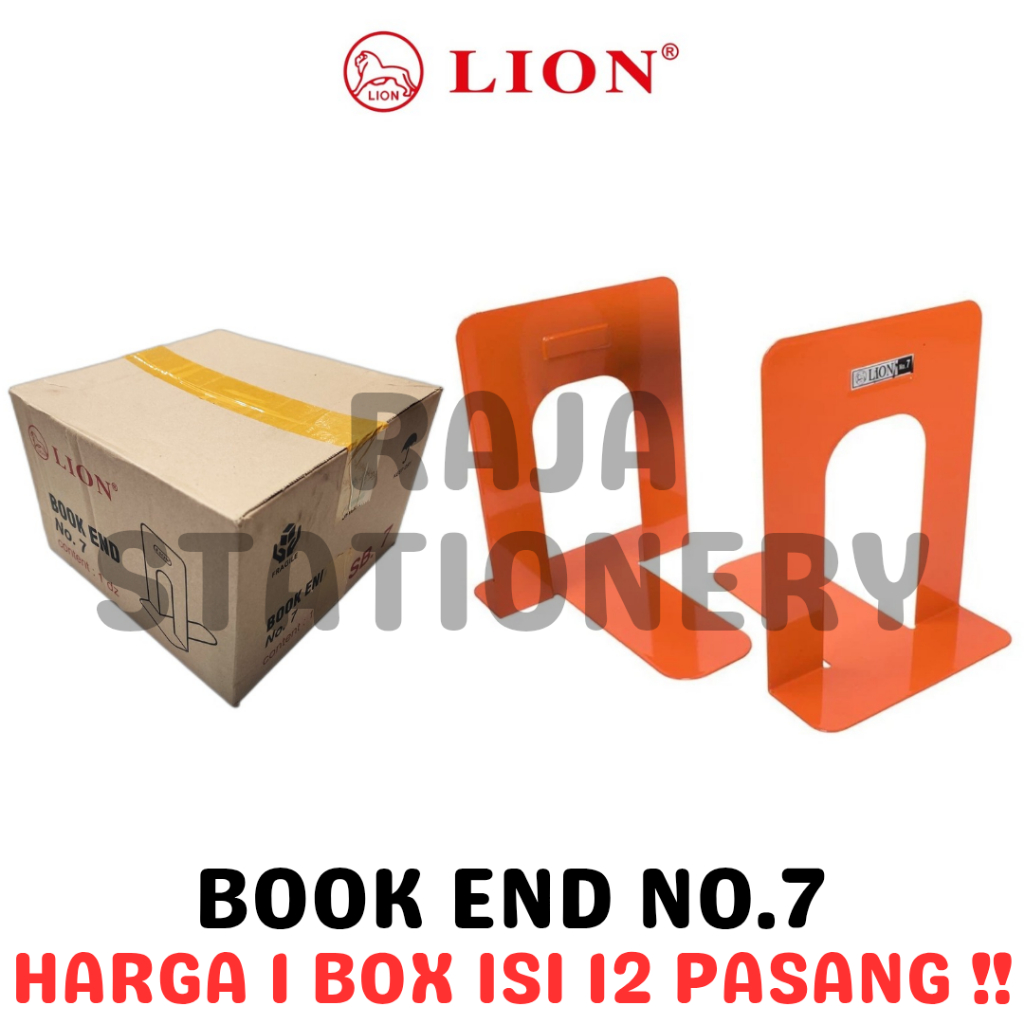 Jual PEMBATAS BUKU LION BOOK END BESI NO.7 END BOOK PENYANGGA SANDARAN ...
